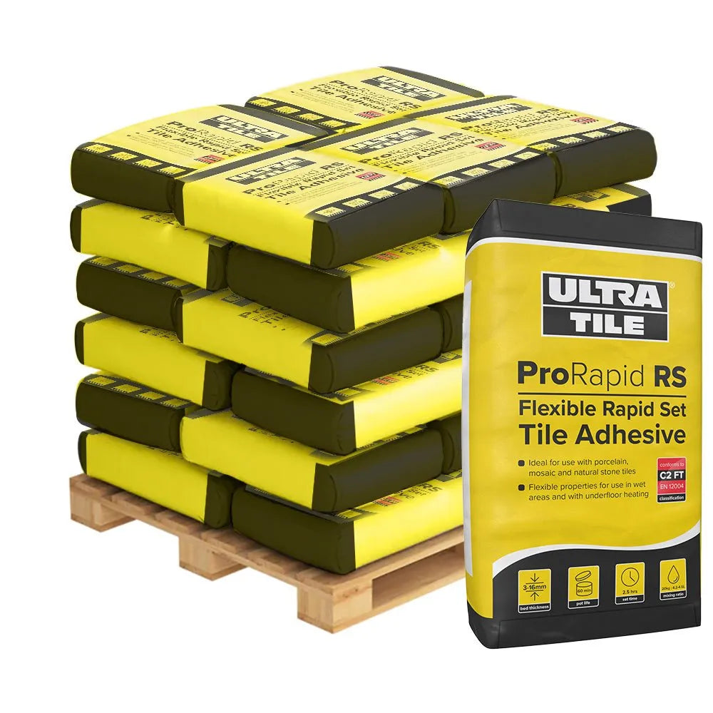 UltraTile ProRapidRS Tile Adhesive - Flexible Rapid Setting - Pallet 54 ...