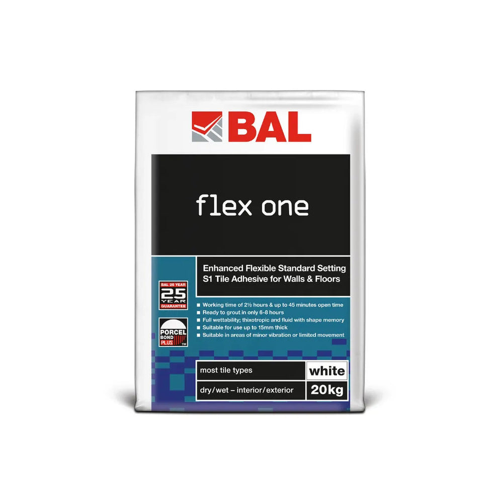 BAL Tile Adhesive Flex One White - 20kg | Lowest Price